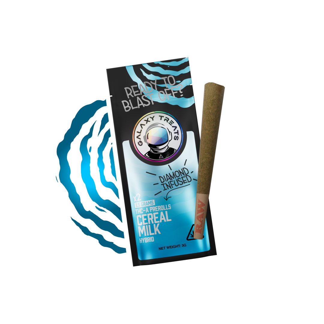 Cereal Milk - Diamond Infused 2ct THCA Prerolls – Galaxy Treats